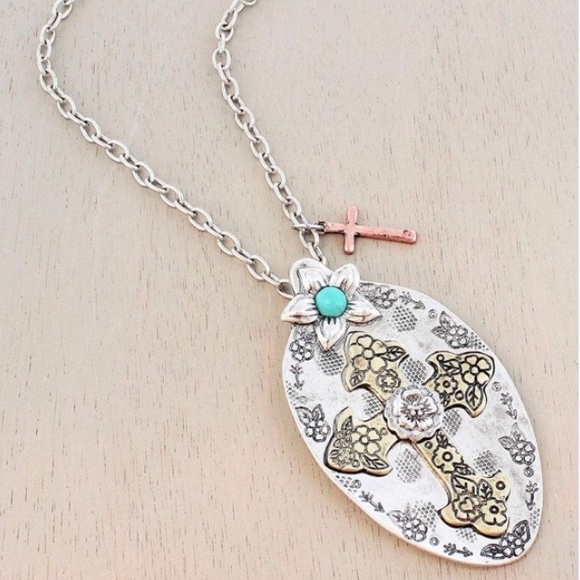 Jewelry | Burnished Tritone Western Cross Spoon | Poshmark